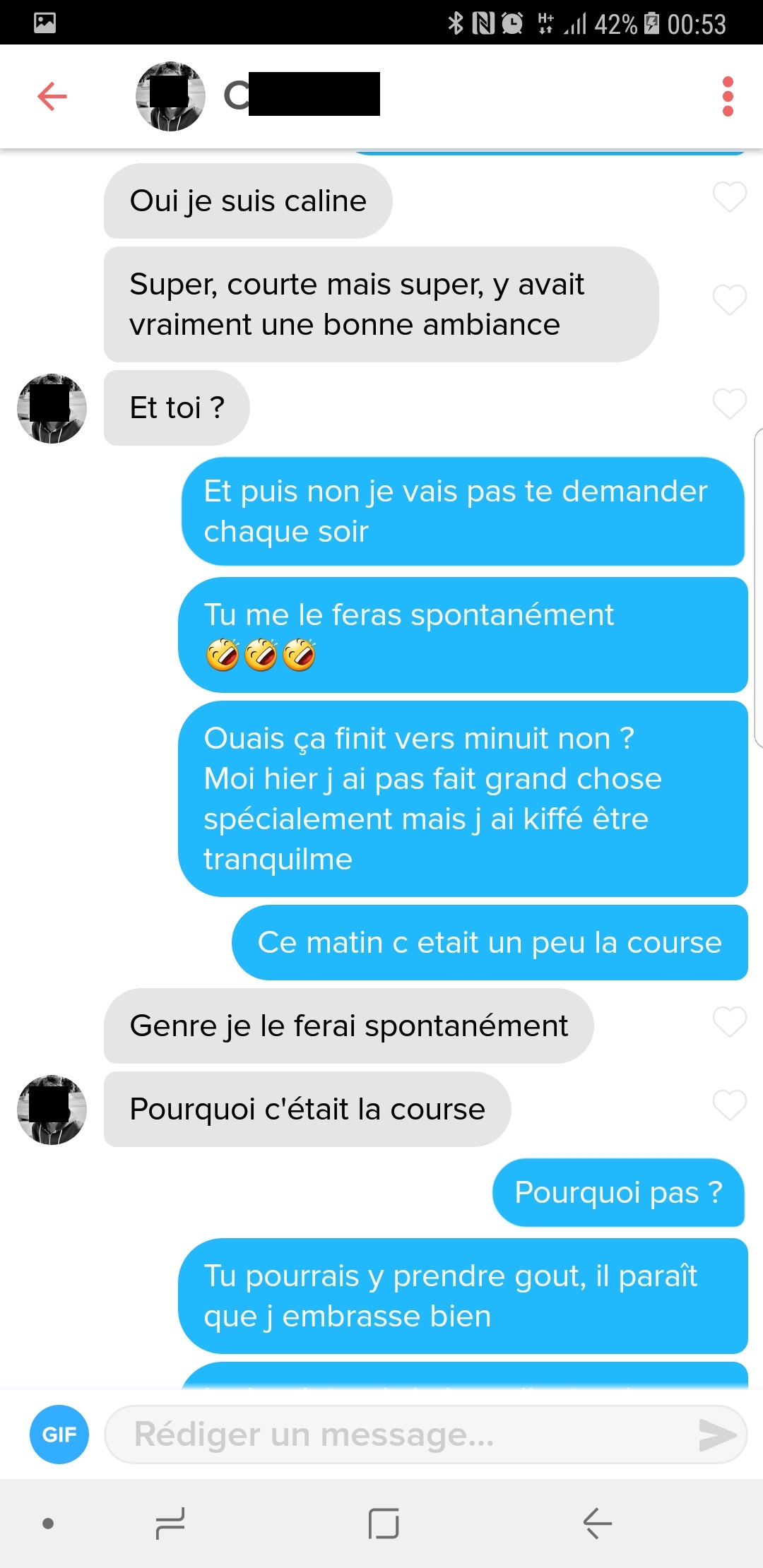 Exemple de conversation Tinder qui m’a permis de conclure avec une ...